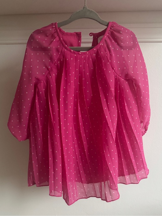 GAP | Dresses | Gap 824 Mnths Hot Pink Baby Dress With White Polka Dots ...